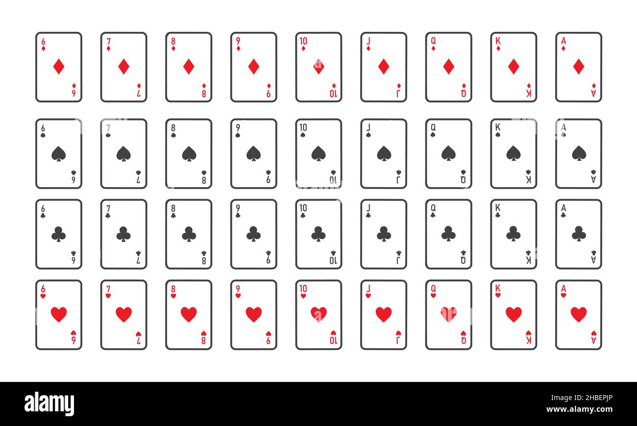 Set of playing cards signs vector illustration Stock Vector Image & Art ...