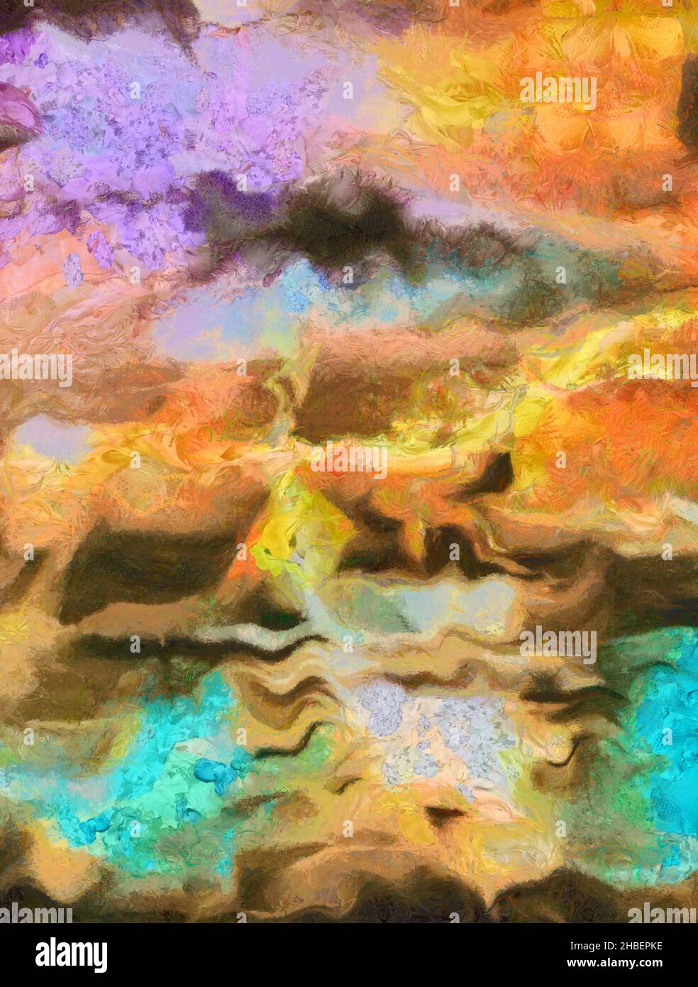 Colorful Abstract Painting. 3D rendering Stock Photo - Alamy