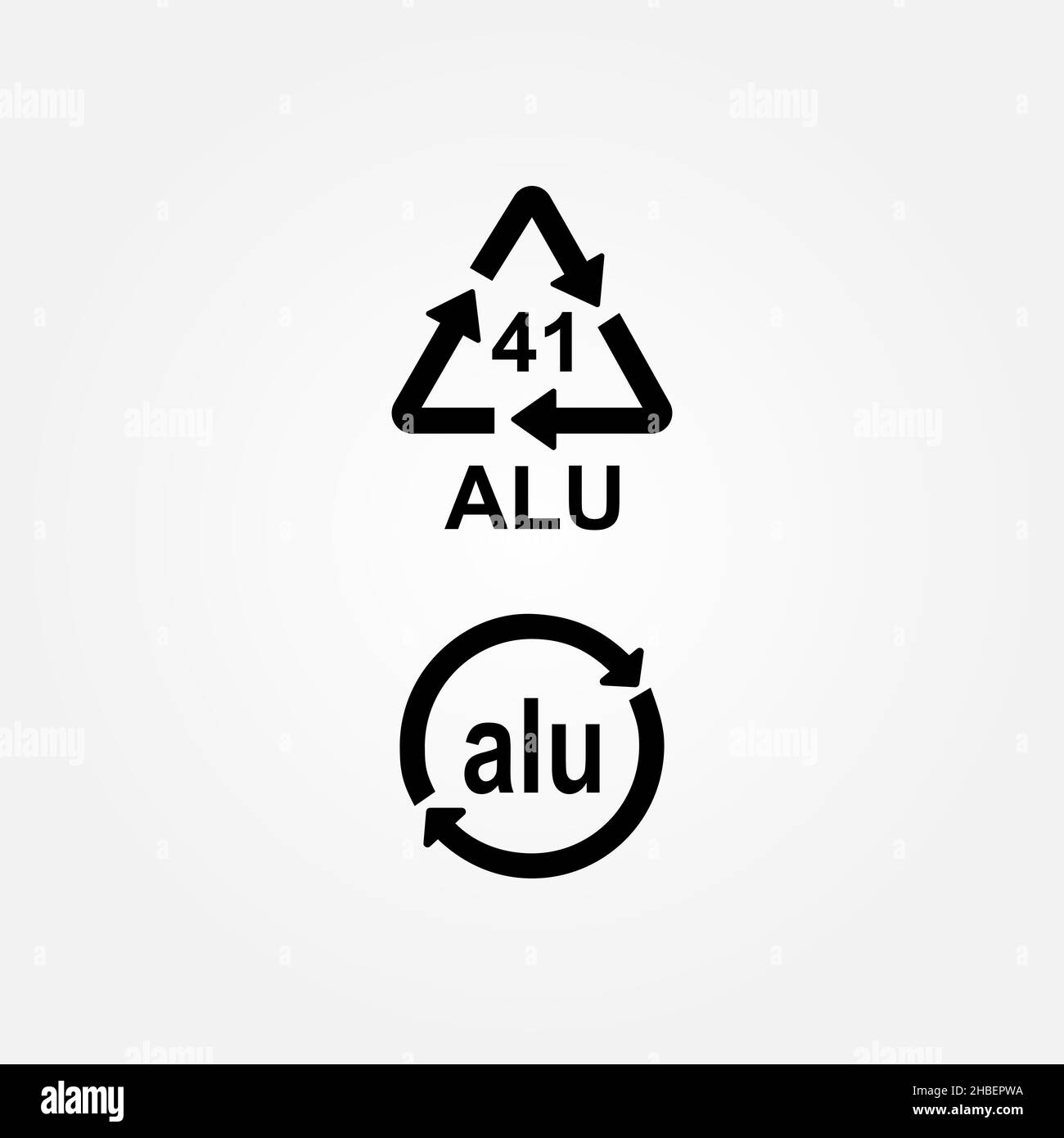 Aluminium recycling code ALU 41 vector illustration Stock Vector Image ...
