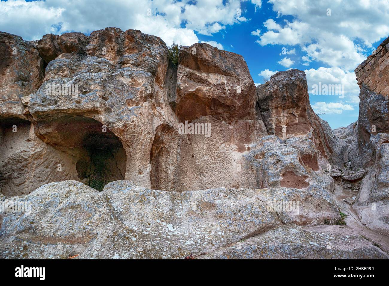 Gumusler Monastery and underground cave city in Nigde, Turkey. Unesco ...
