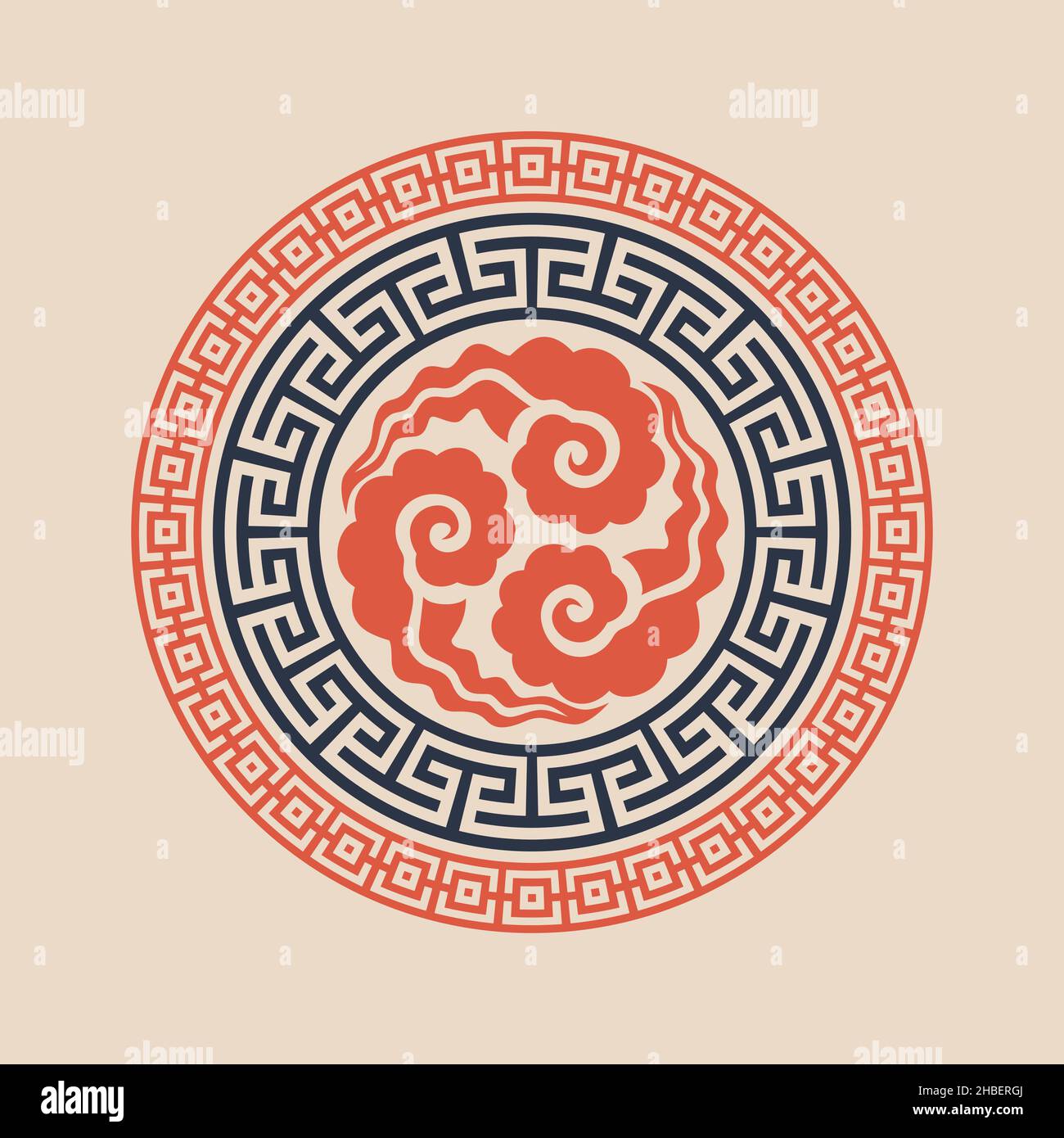 Set of vector korean borders. Asain pattern, pattern fills Stock Vector ...