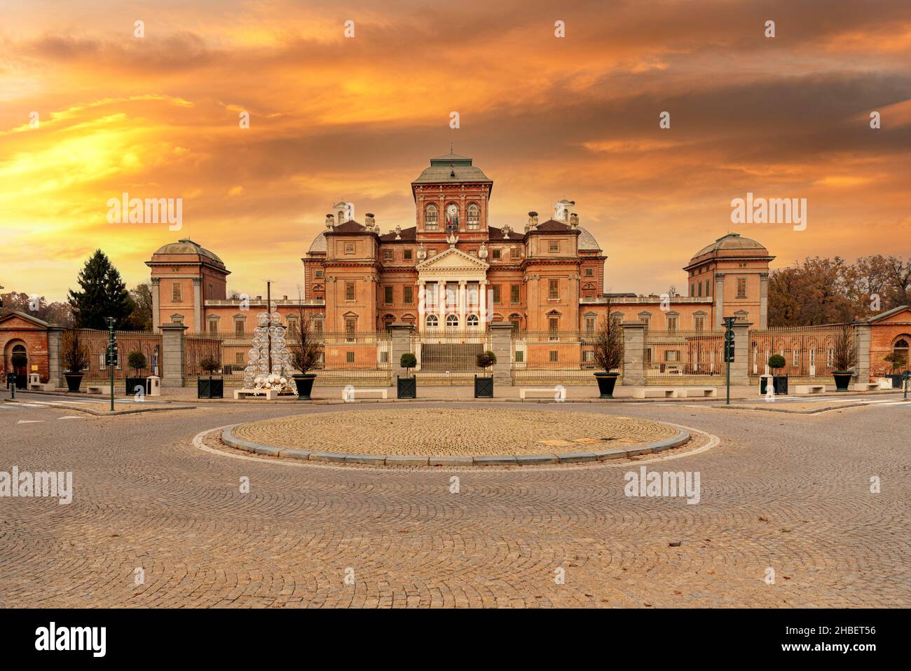 Racconigi, Cuneo, Piedmont, Italy - November 16, 2021: The Royal Castle ...