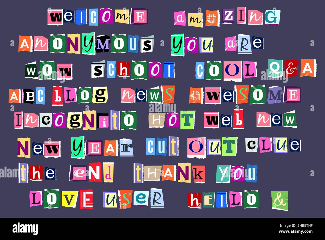 Abc letters made newspaper letters Stock Vector Images - Alamy