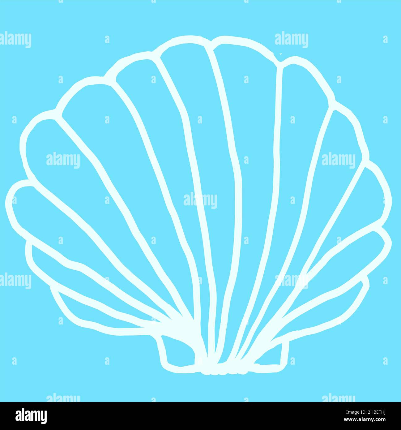 Teal Seashell Clipart