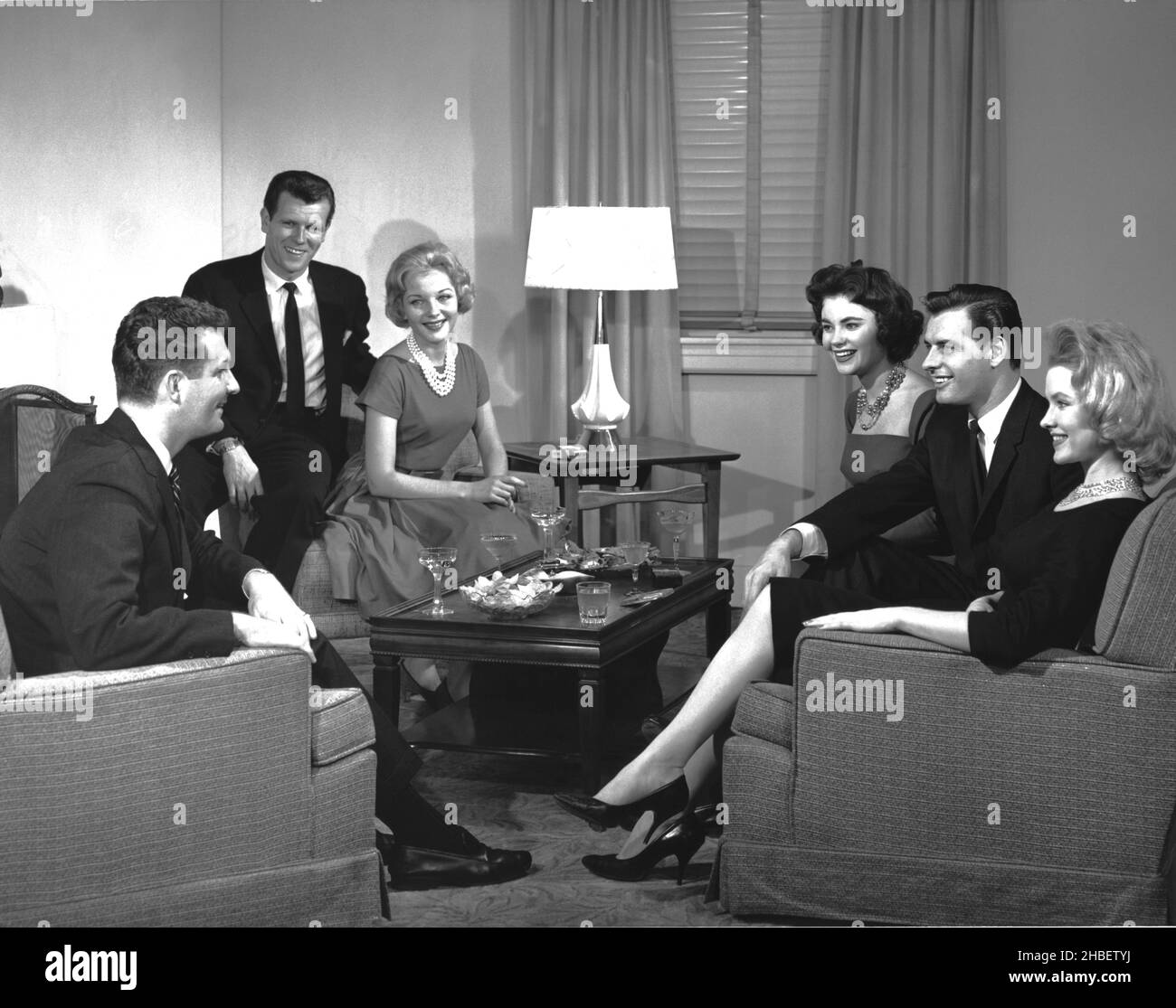 Group young couples Black and White Stock Photos & Images - Alamy