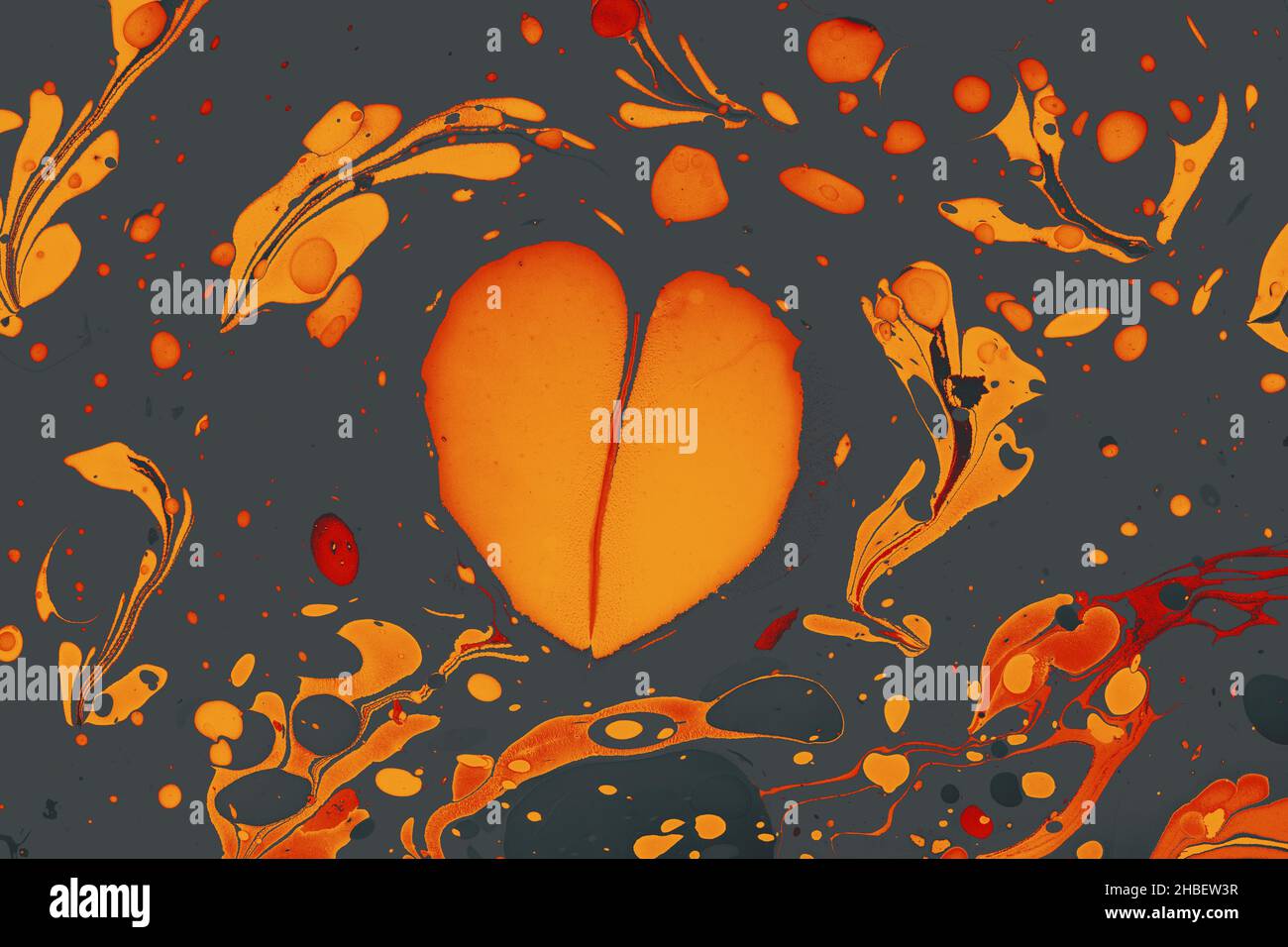 An abstract oil painting with orange and yellow smudges Stock Photo - Alamy