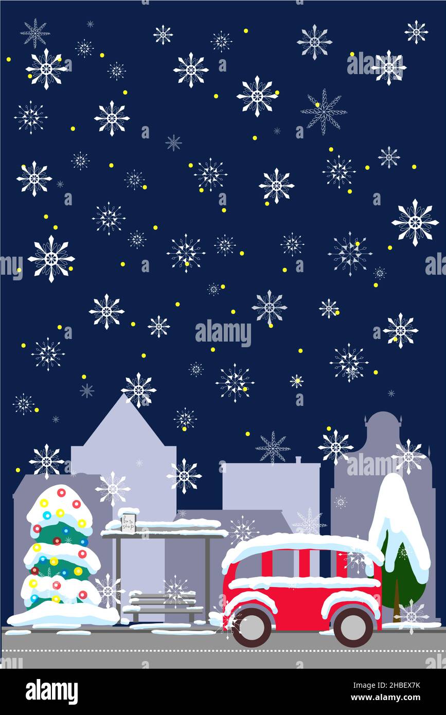 Vintage style city bus cartoon hi-res stock photography and images - Alamy