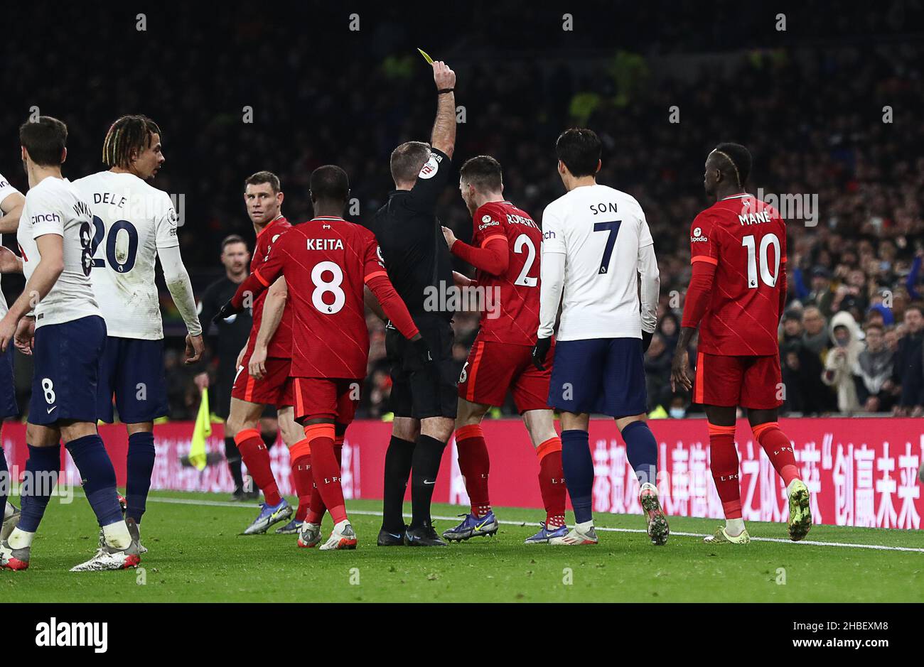 London, England, 19th December 2021. Andrew Robertson of Liverpool is ...