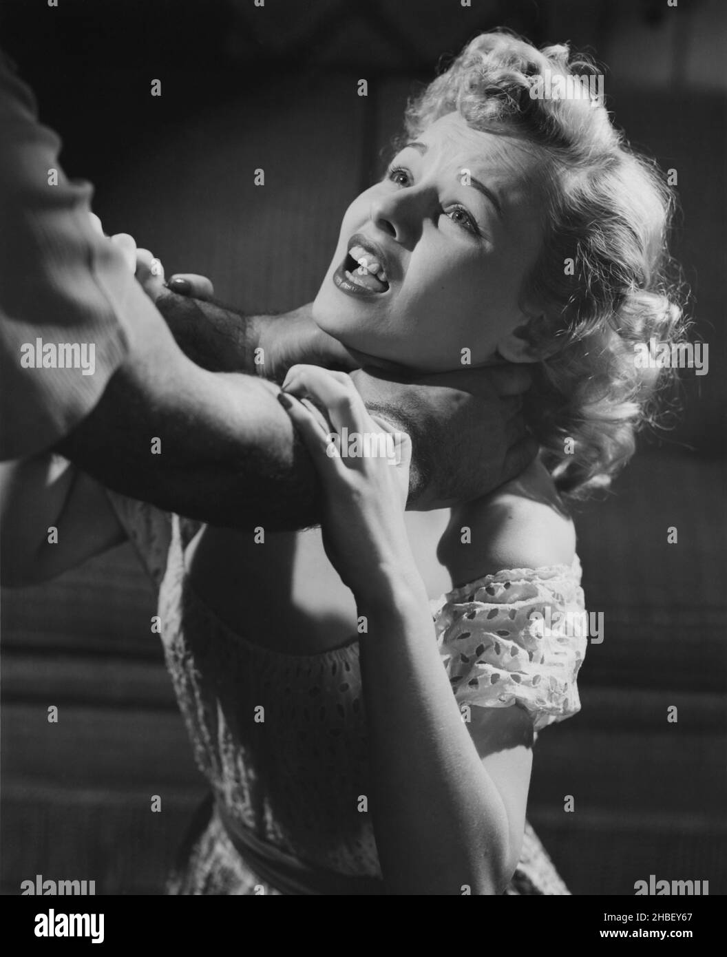 Choking man Black and White Stock Photos & Images - Alamy