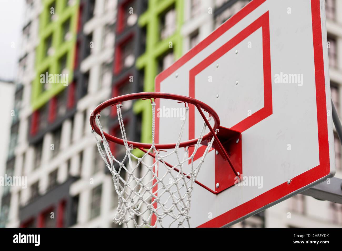street basketball hoop. playground. team Stock Photo - Alamy