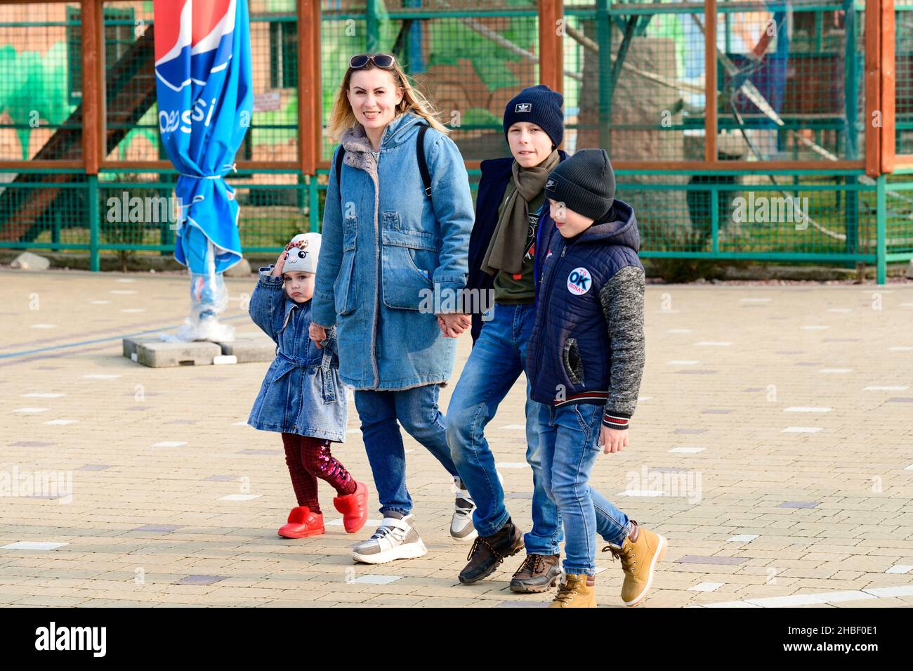 Lviv, Ukraine August 27, 2021: Family walk through the zoo, zoos of ...