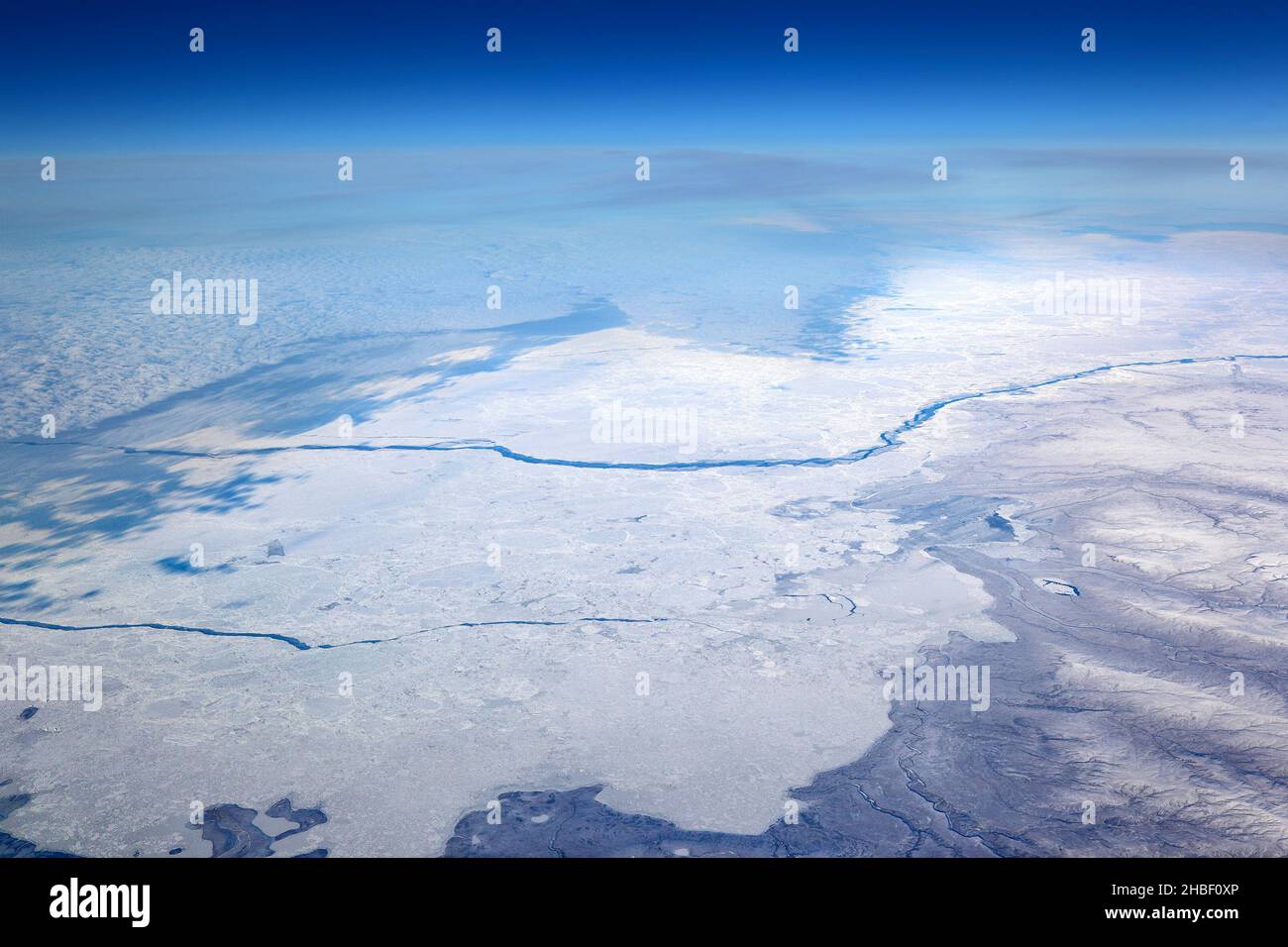 The Earth from Above: Icy Panoramic Landscape Stock Photo - Alamy