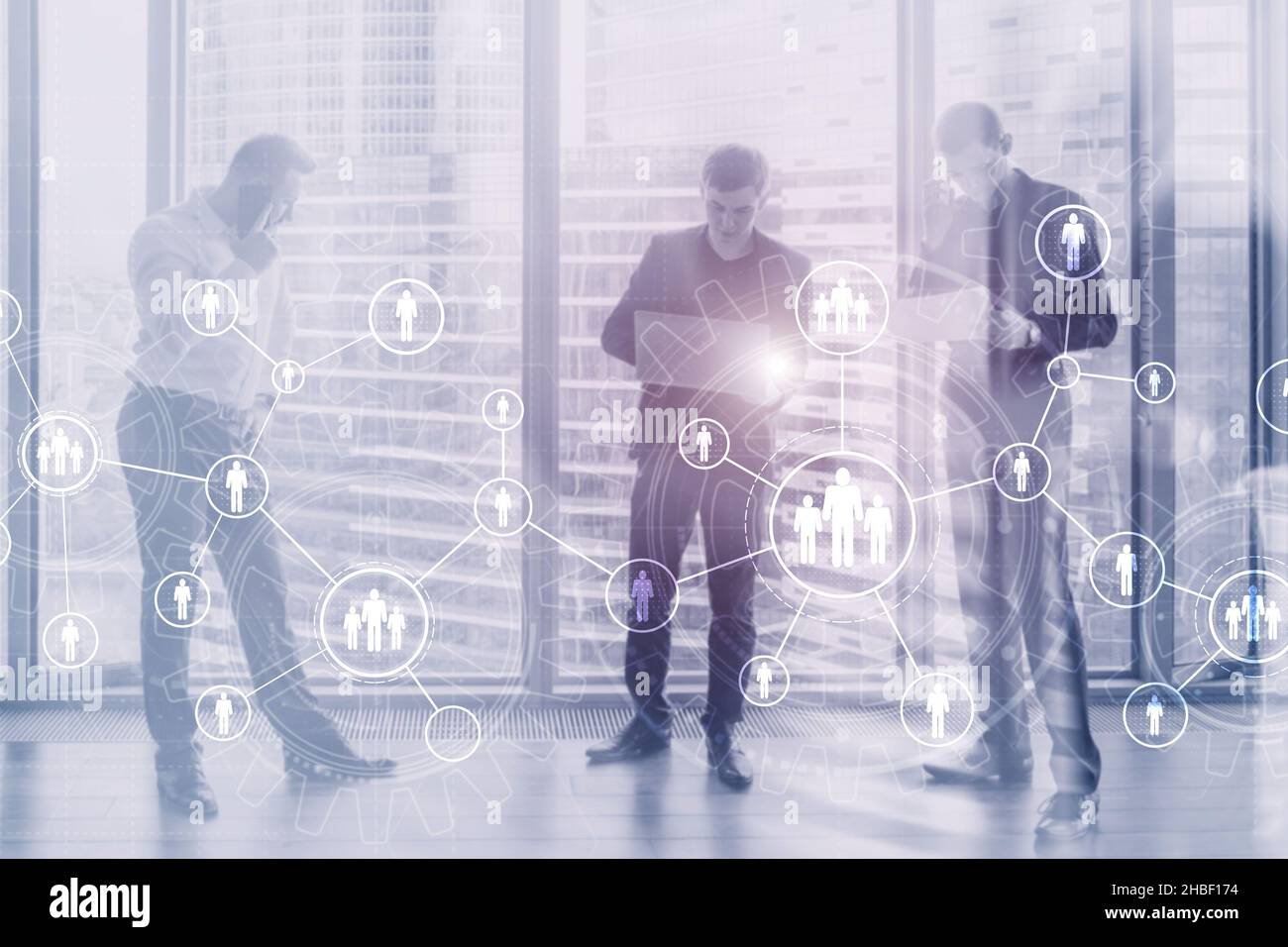 Gear Connection Concept and Human resources managemen on office ...