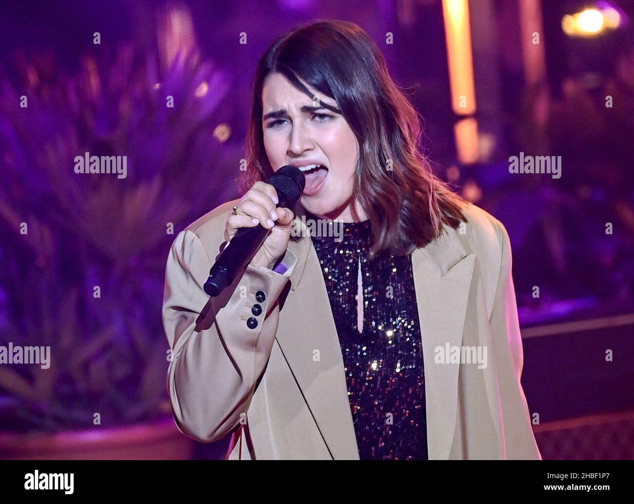 Berlin, Germany. 19th Dec, 2021. Singer Linda Elsener will be on stage ...