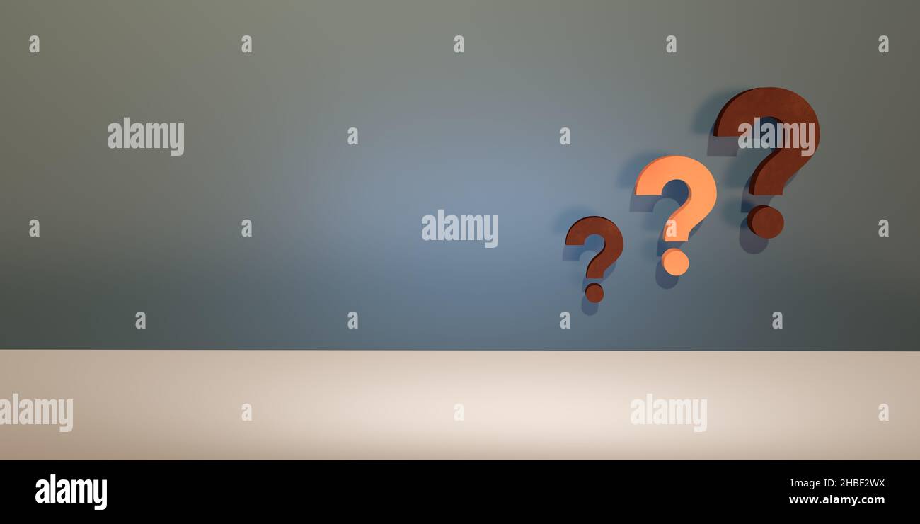 3d question marks Stock Photo - Alamy