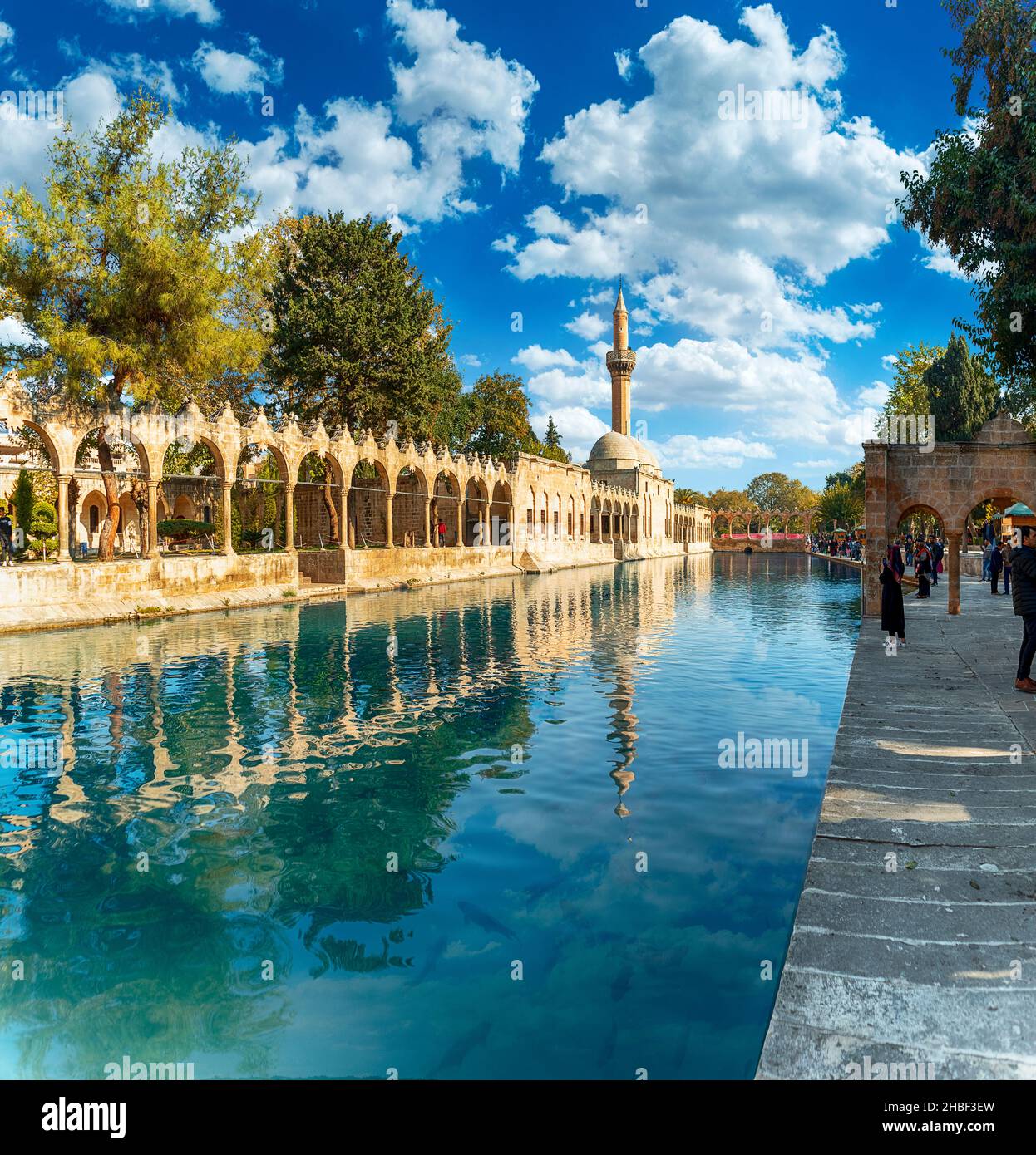 Balikligol (The Fish Lake). Panorama of the Pool of Abraham or Pool of ...
