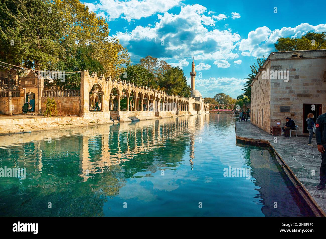 Balikligol (The Fish Lake). Panorama of the Pool of Abraham or Pool of ...