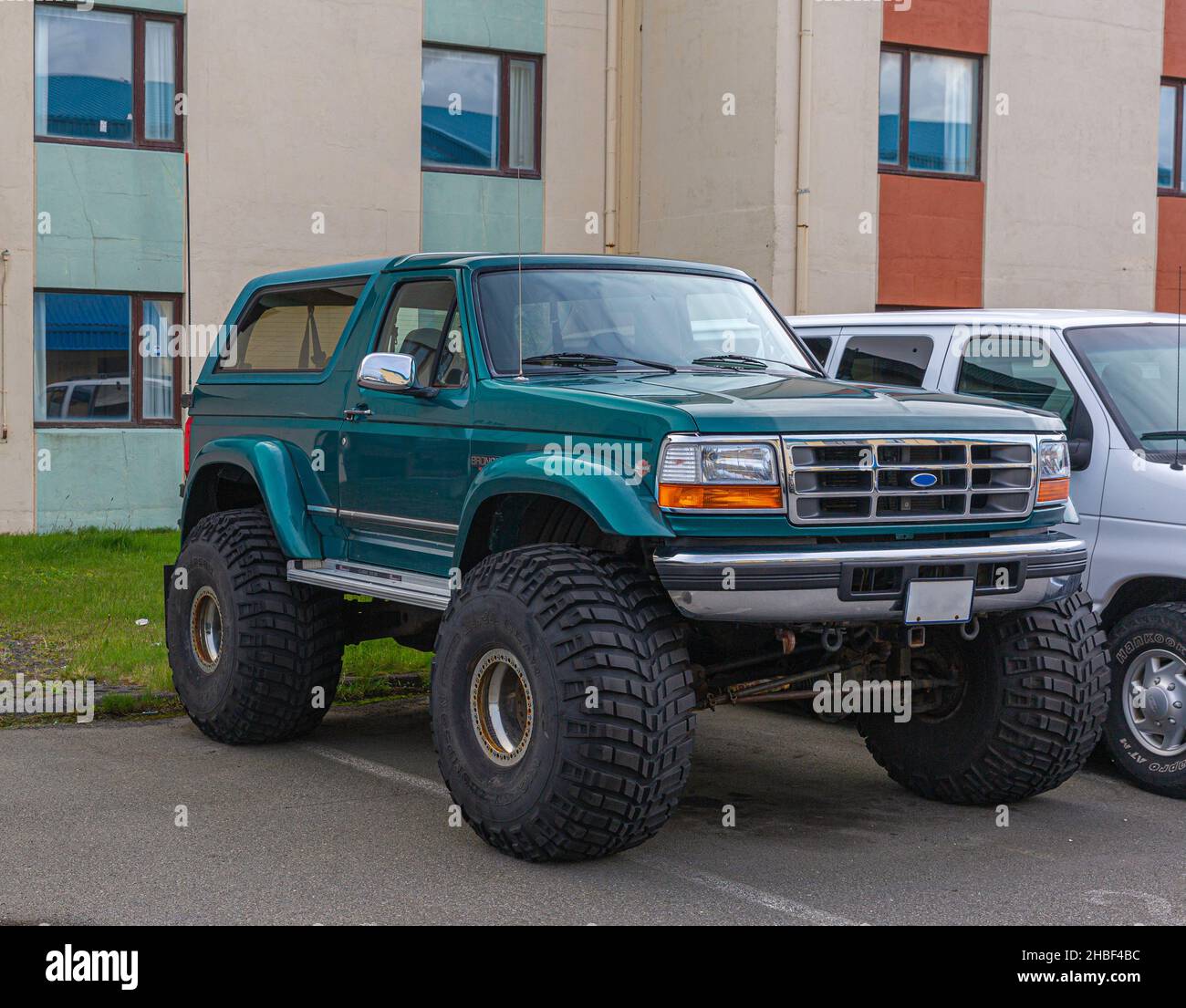 Big pickup truck in Iceland. You need big cars or tires to drive in ...