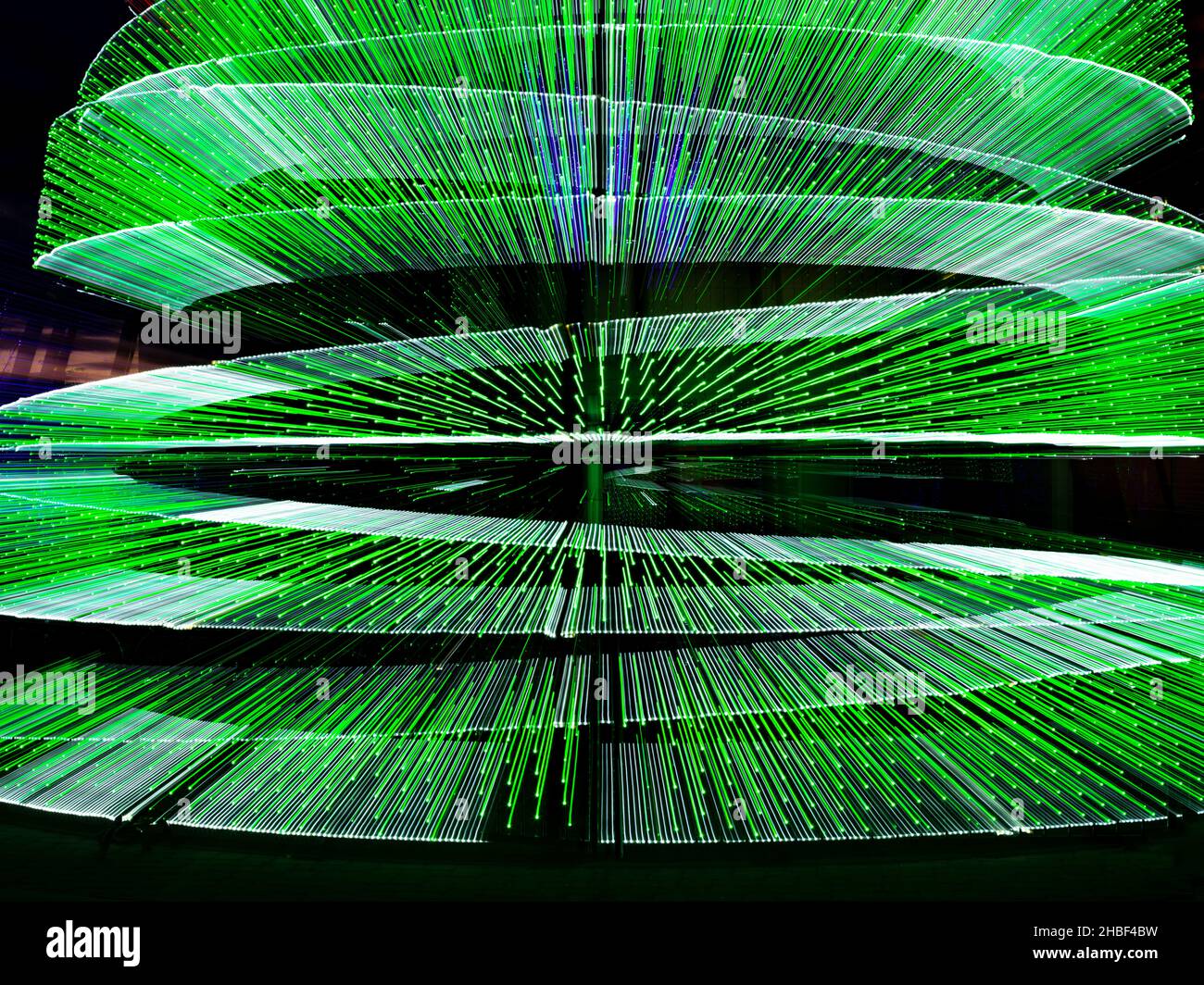 Green points of light abstract motion blur Stock Photo - Alamy