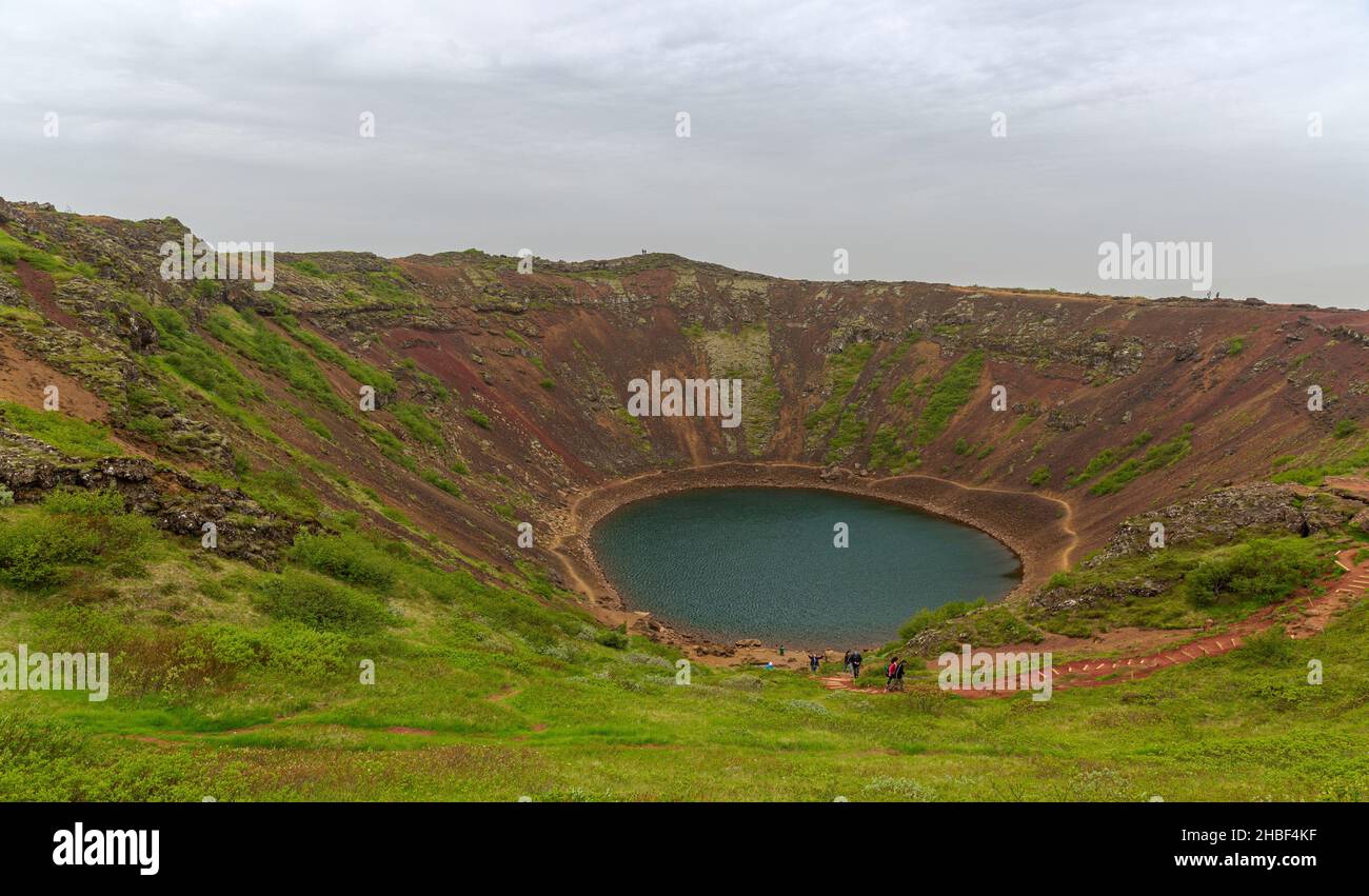 Kerið is a volcanic crater lake in the Grímsnes area of South Iceland ...