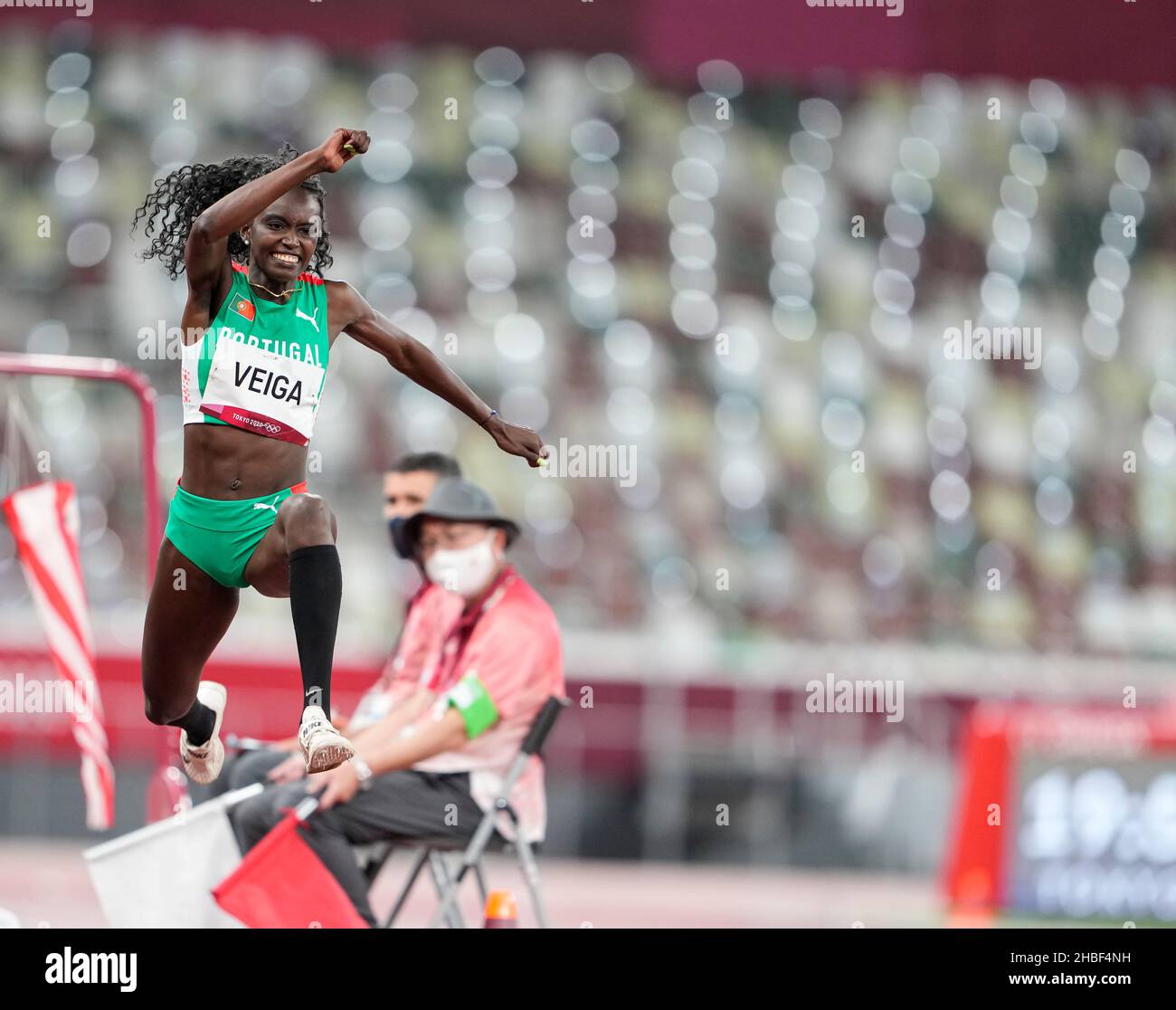 Evelise Veiga participating in the Tokyo 2020 Olympic Games in the ...