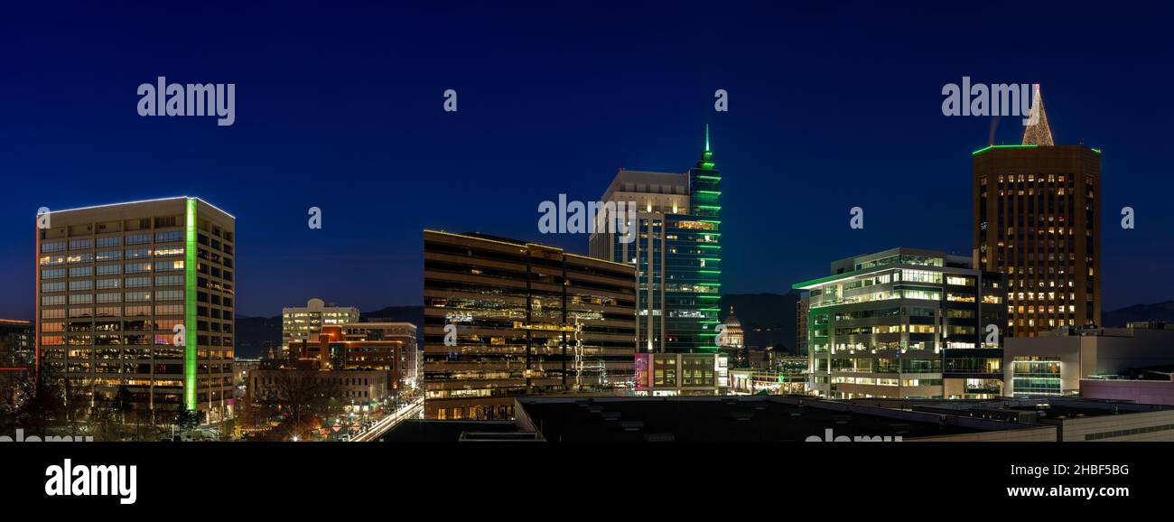 Tall building skyline Boise Idaho Panoramic view Stock Photo - Alamy