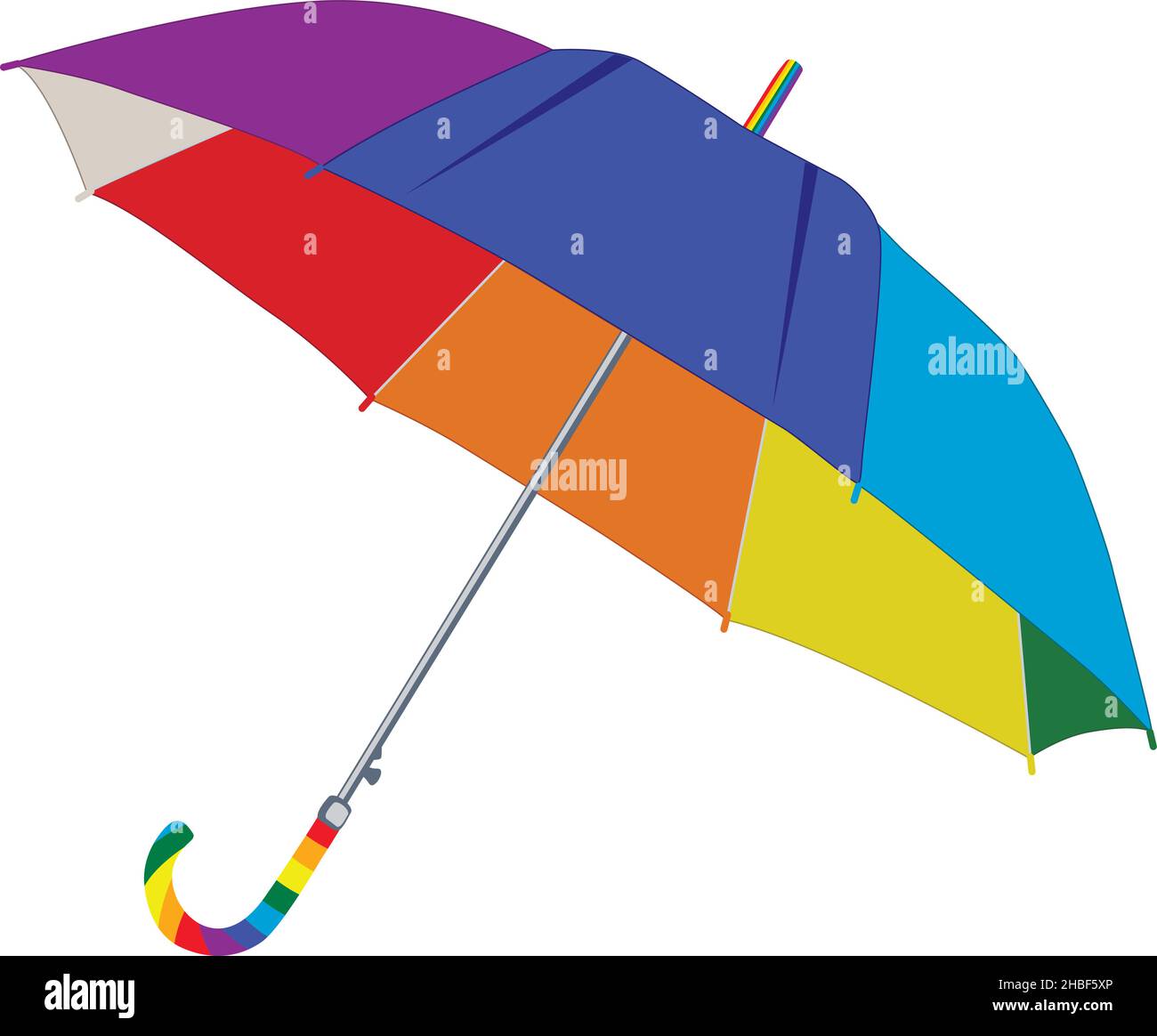 Umbrella bright colors Stock Vector Images - Alamy