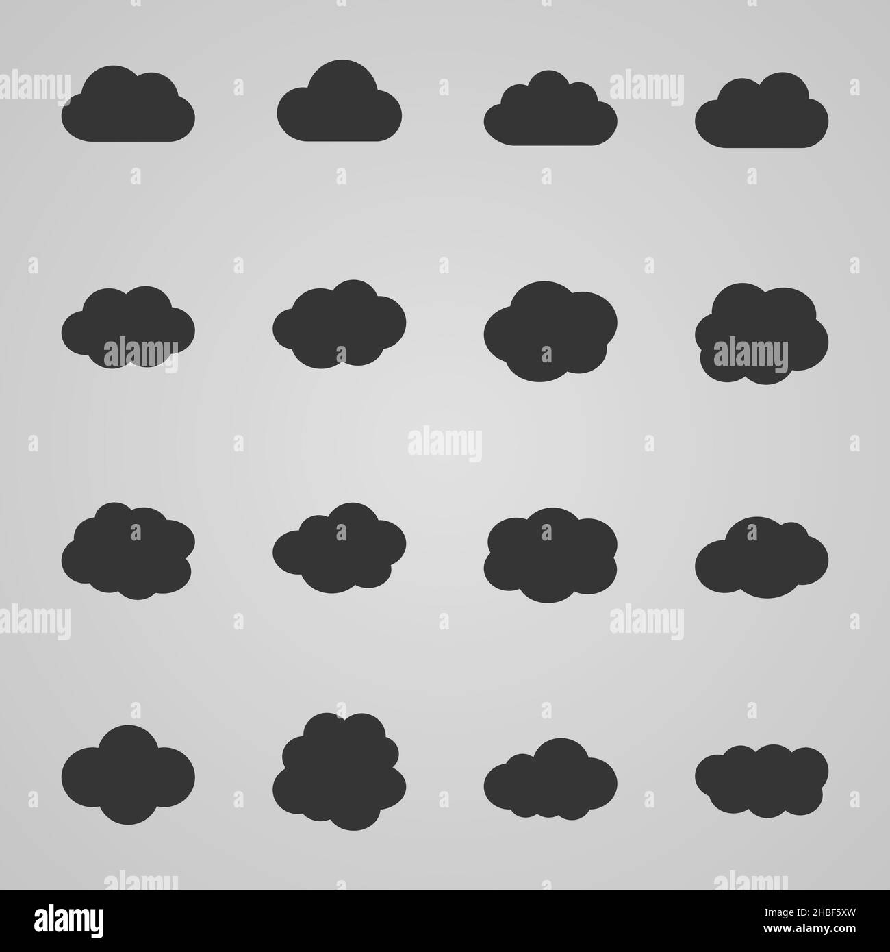 Set of cloud icons, vector illustration Stock Vector Image & Art - Alamy
