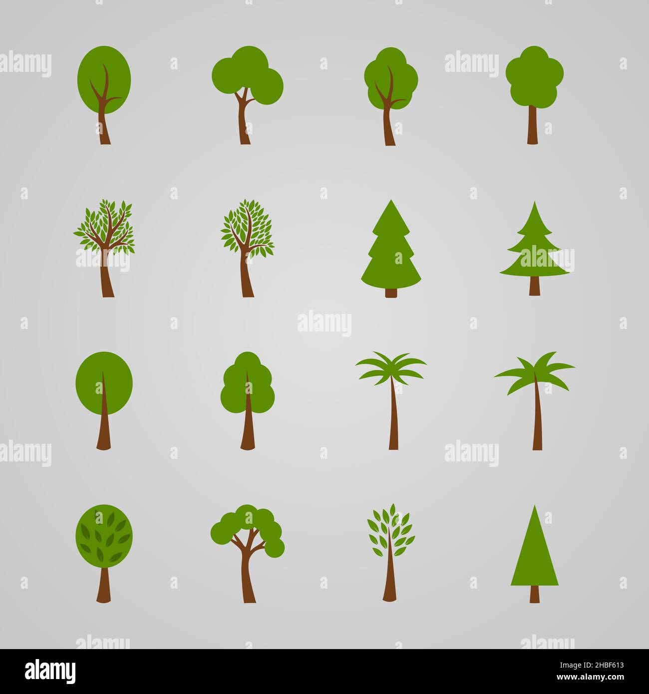 Set of tree icons, vector illustration Stock Vector Image & Art - Alamy