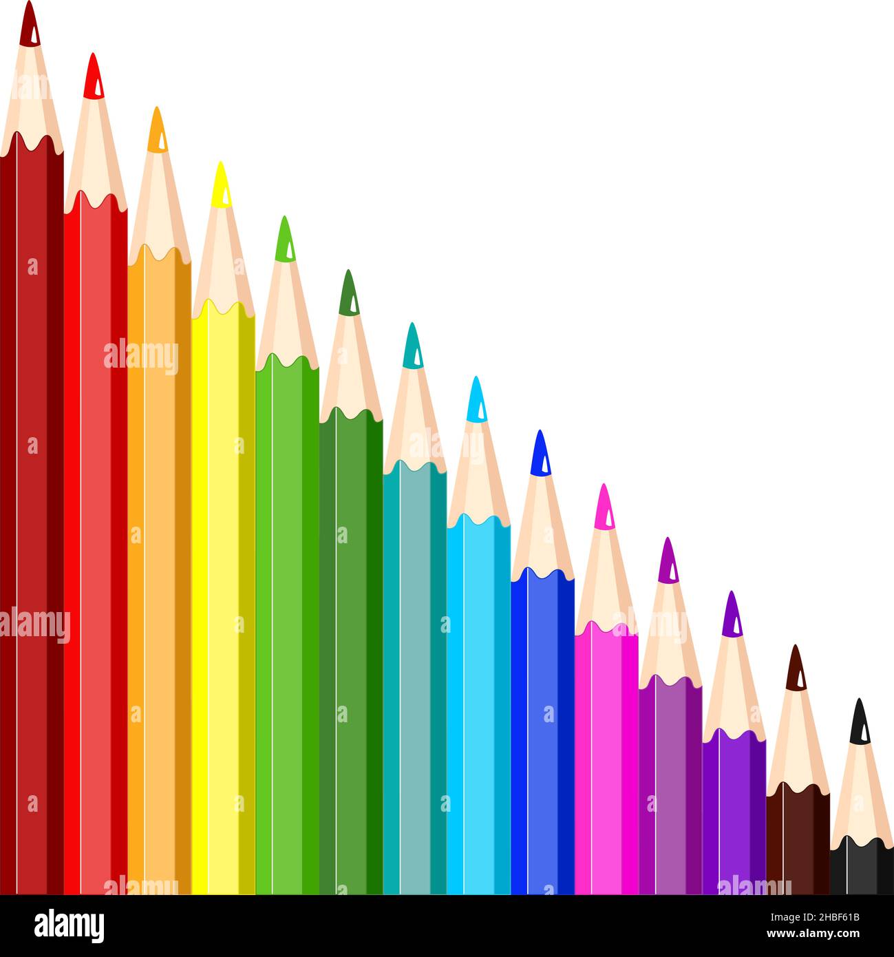 Сolored pencils, vector illustration Stock Vector Image & Art - Alamy