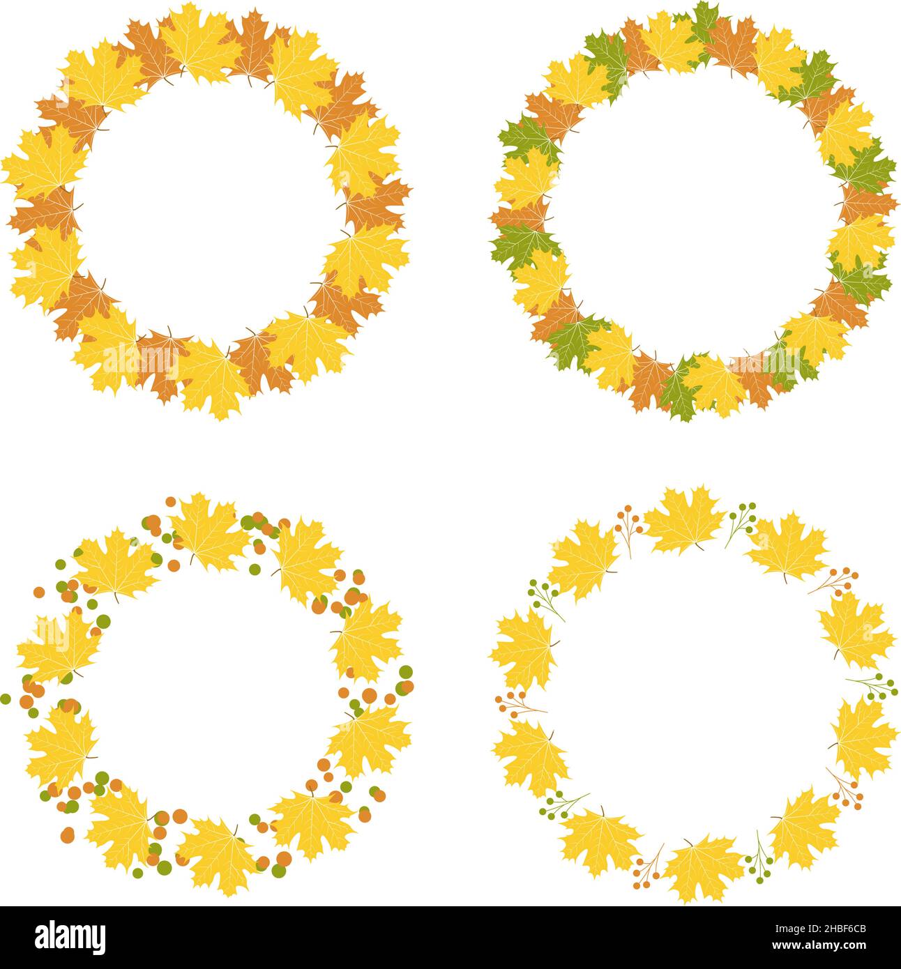 Set of autumn frames, vector illustration Stock Vector Image & Art - Alamy