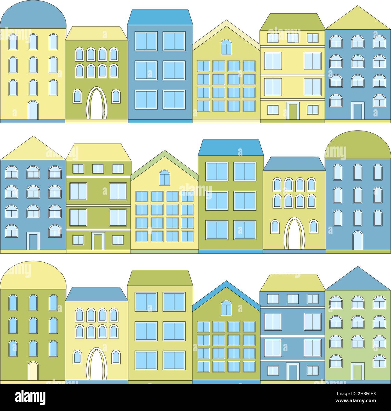 Color cartoon houses, vector illustration Stock Vector Image & Art - Alamy