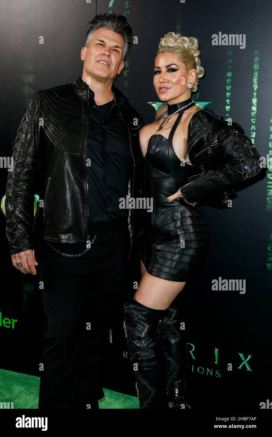 Producer Garrett Grant and Marcy arrive at the US movie premier of The ...