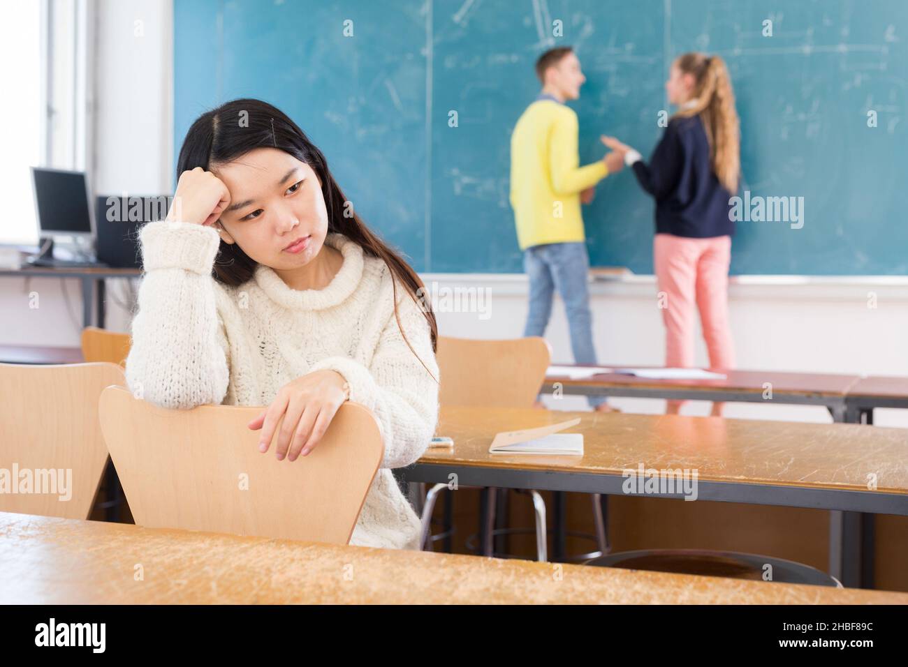Student sad classroom college hi-res stock photography and images - Alamy