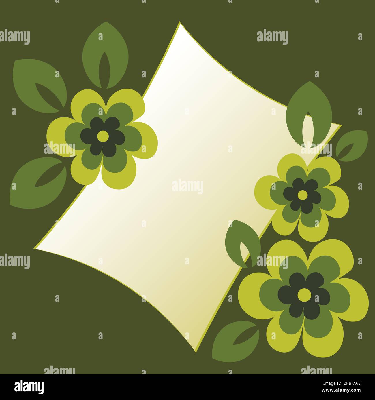 Illustration on a square background - a stylized postcard or banner for ...