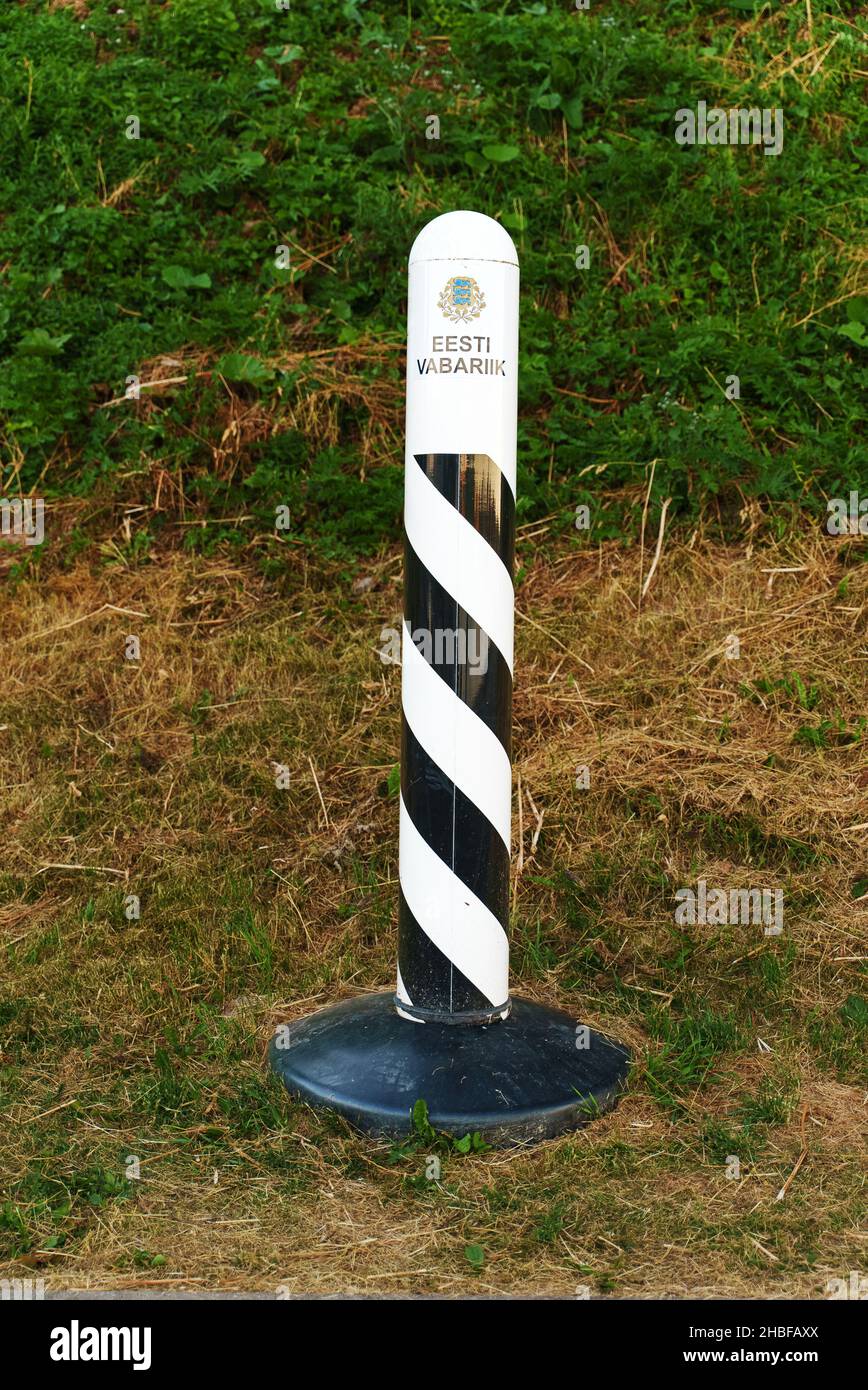 Border post of the Republic of Estonia Stock Photo - Alamy