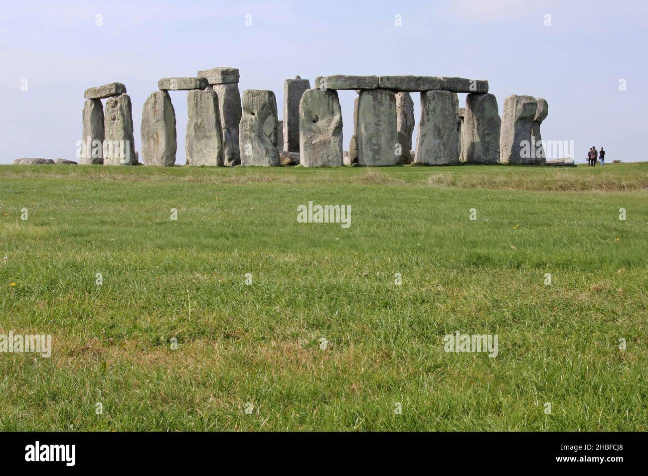 Stonehenge, a prehistorical monument on Salisbury Plain in Wiltshire ...