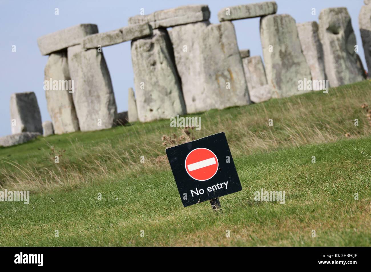Stonehenge, a prehistorical monument on Salisbury Plain in Wiltshire ...