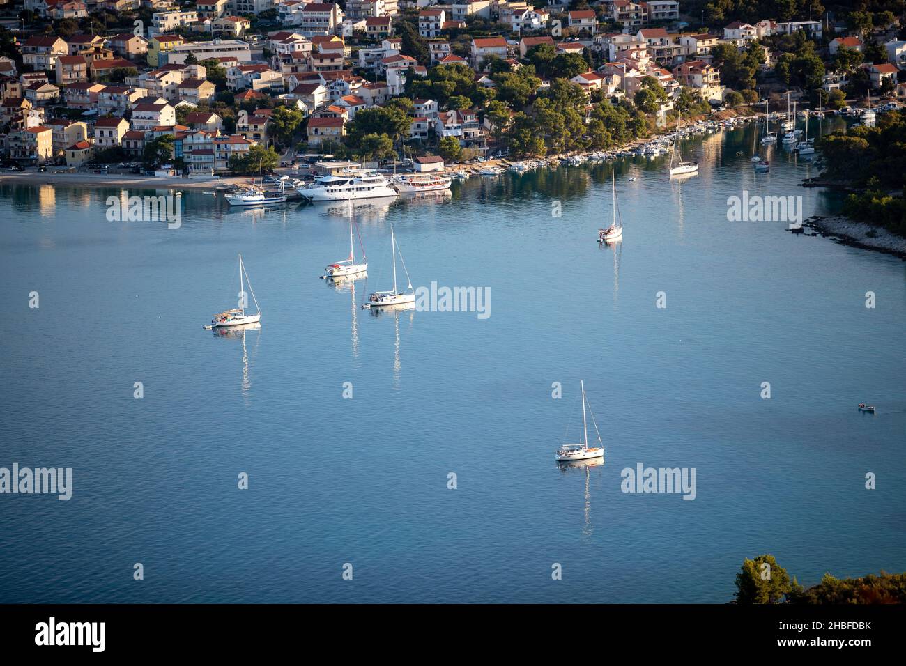 A beautiful landscape to Primosten, Dalmacija in Croatia Stock Photo ...