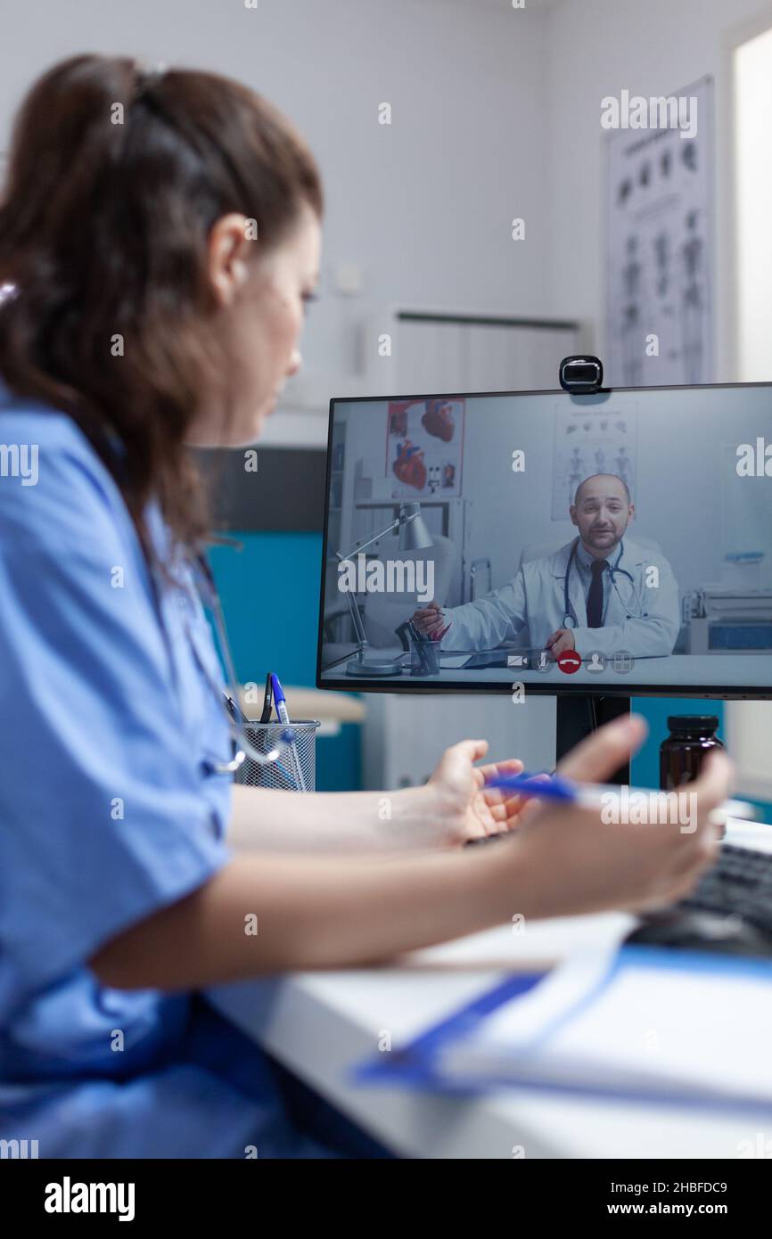 Telehealth nurse hi-res stock photography and images - Alamy