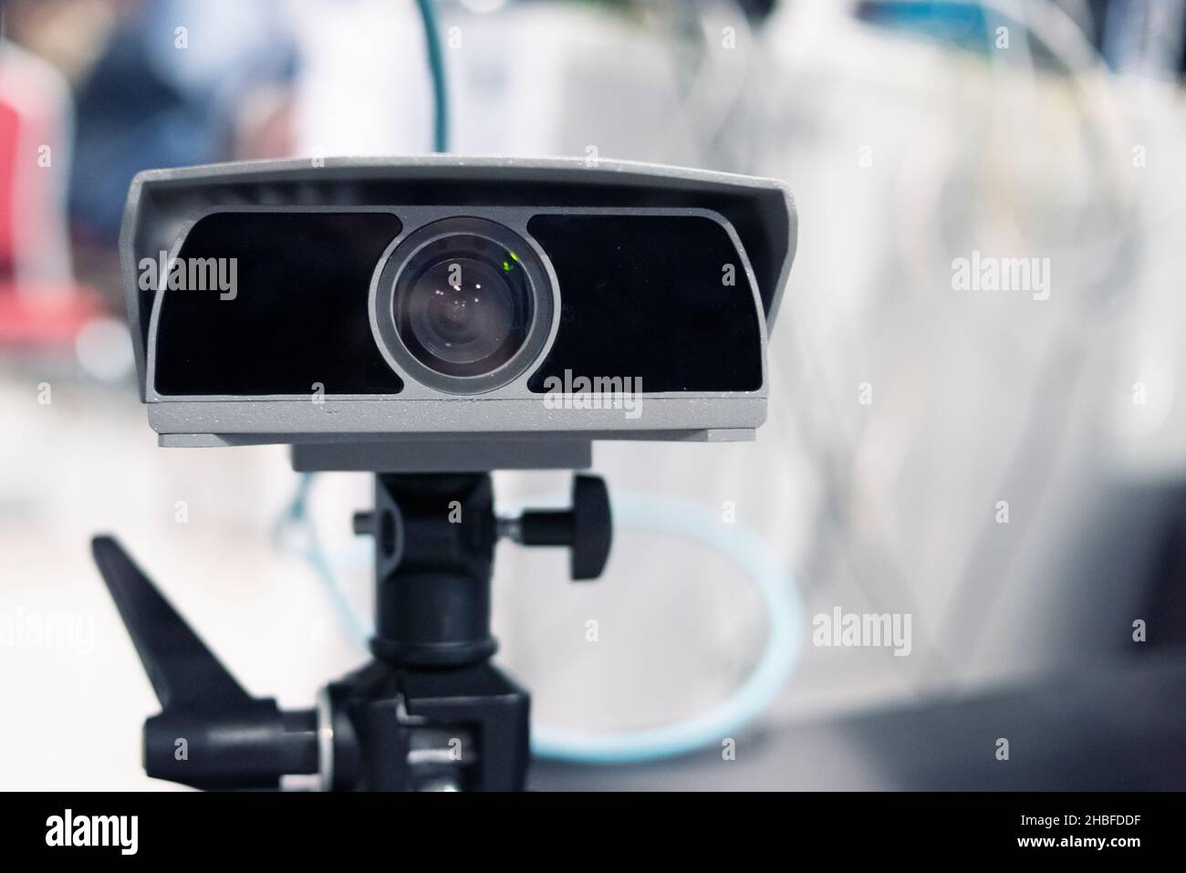CCTV security camera, closeup photo. Security cameras in showroom Stock ...