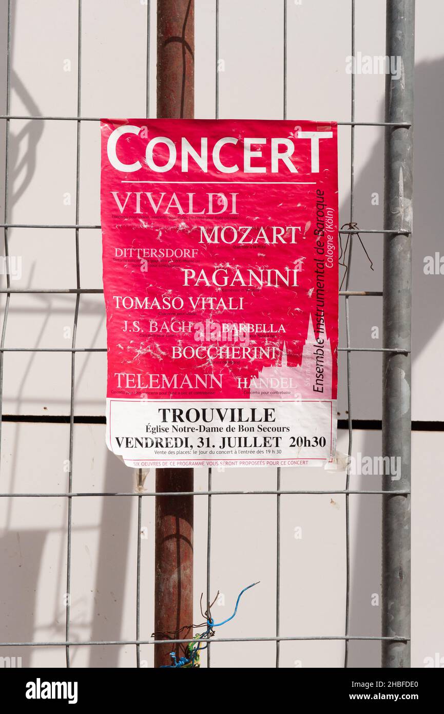 Concert Hall poster Stock Photo - Alamy