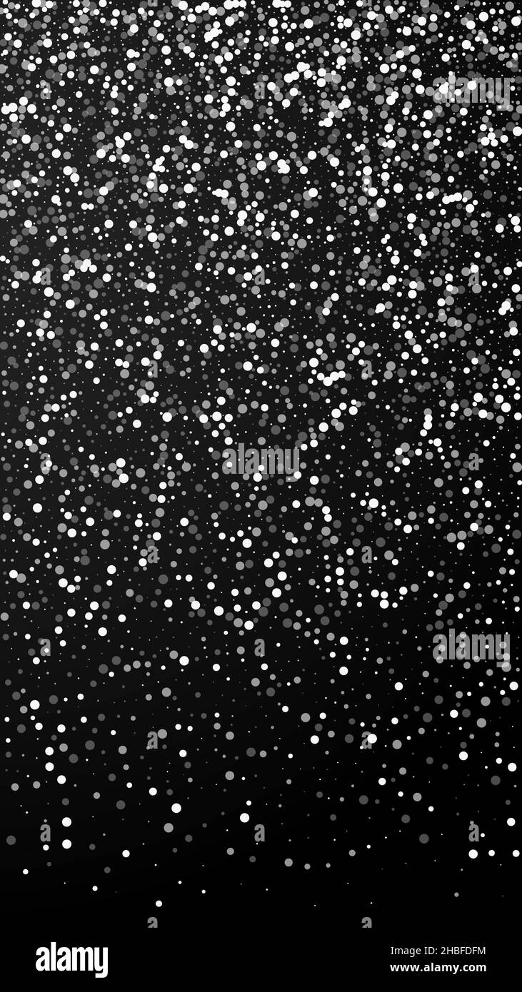 Random white dots Christmas background. Subtle flying snow flakes and ...