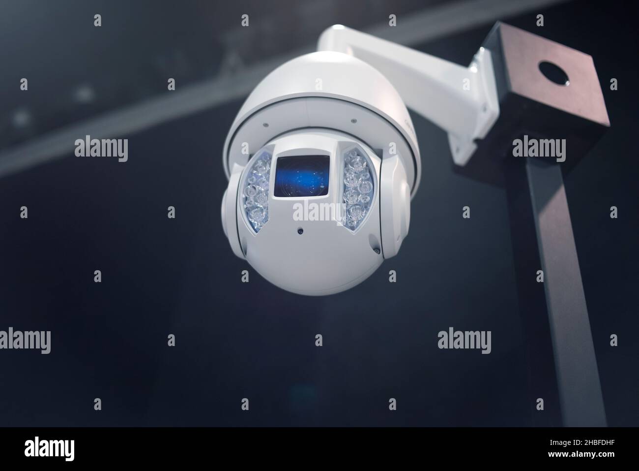 CCTV security camera, closeup photo. Security cameras in showroom Stock ...