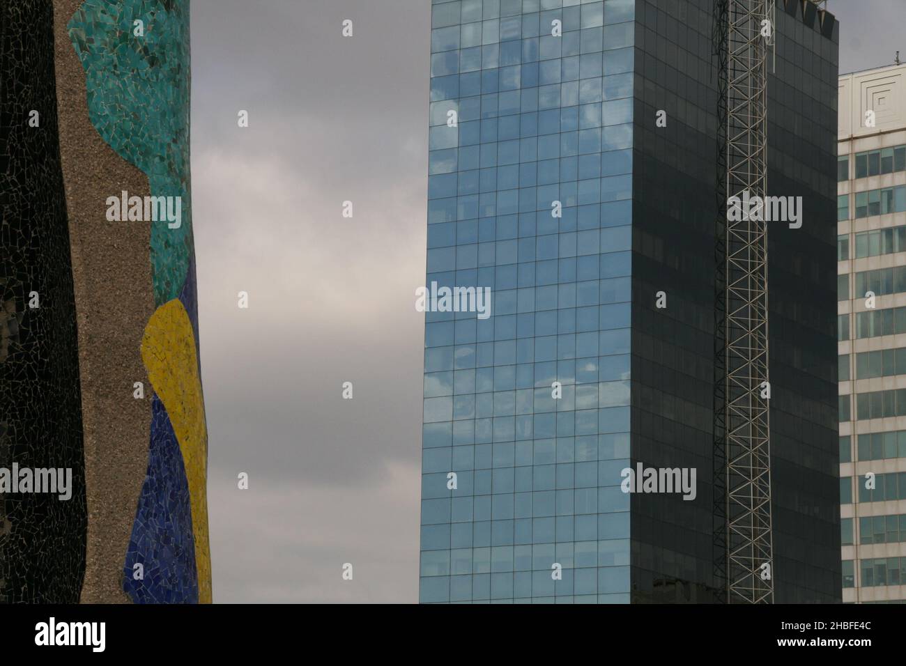 BARCELONA, SPAIN - Oct 15, 2009: A view of high glass buildings in ...