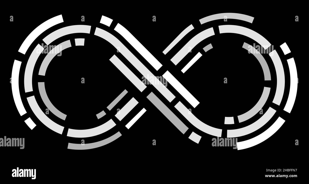 Infinity dashed colorful lines sign symbol icon isolated - vector ...