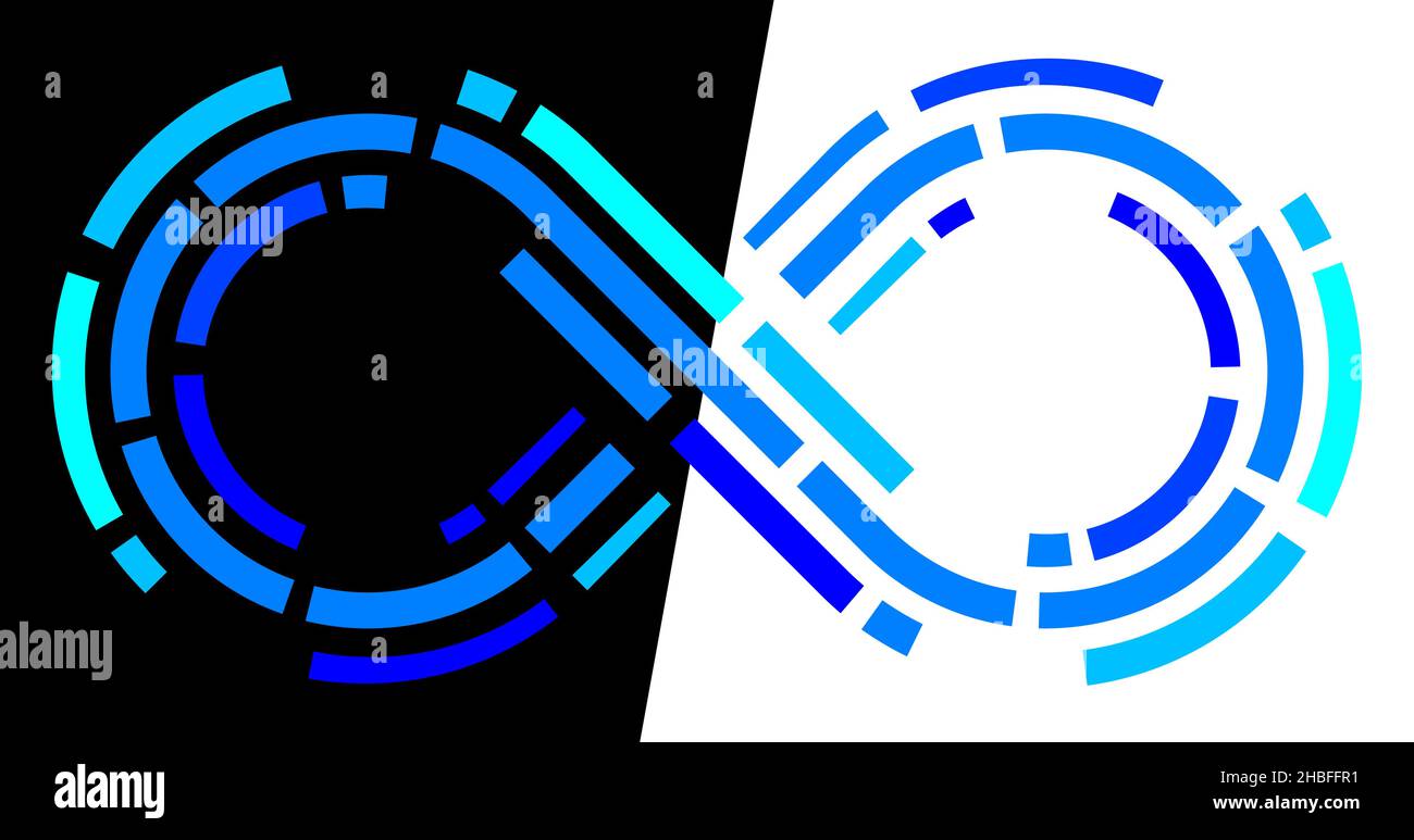 Infinity dashed colorful lines sign symbol icon isolated - vector ...