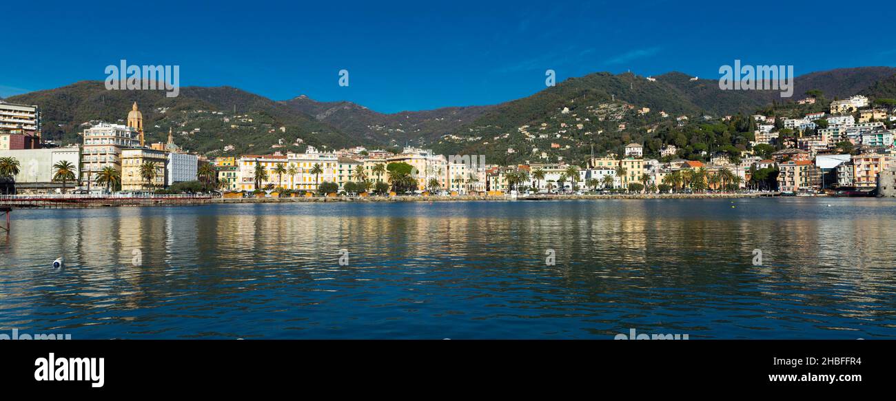 Panoramic view of Rapallo, Italy Stock Photo - Alamy