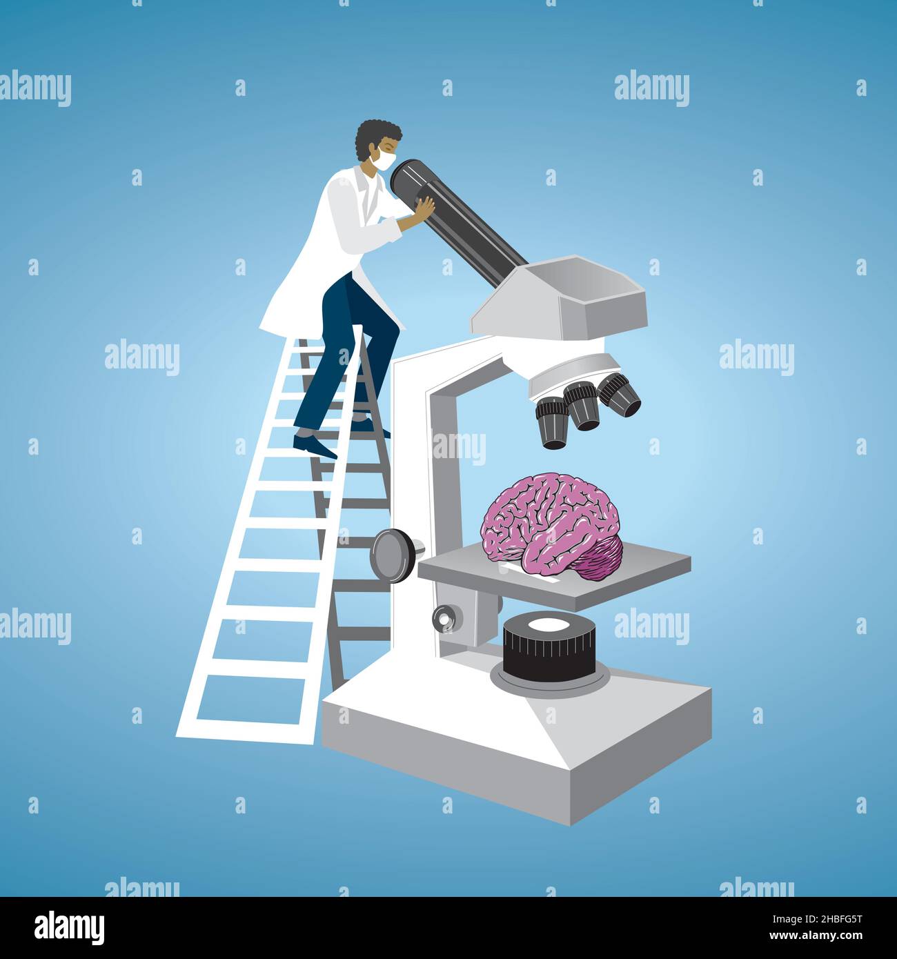Lab researcher brain Stock Vector Images - Alamy