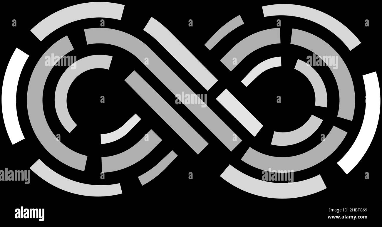 Infinity dashed colorful lines sign symbol icon isolated - vector ...